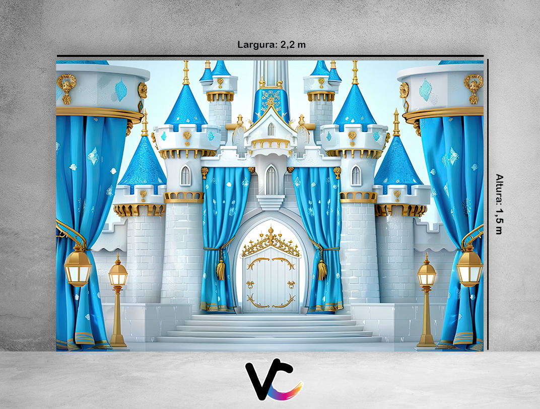 Fundo Fotográfico 2,20 x 1,50 - New Born Castelo Azul 016 - Via Cores ...