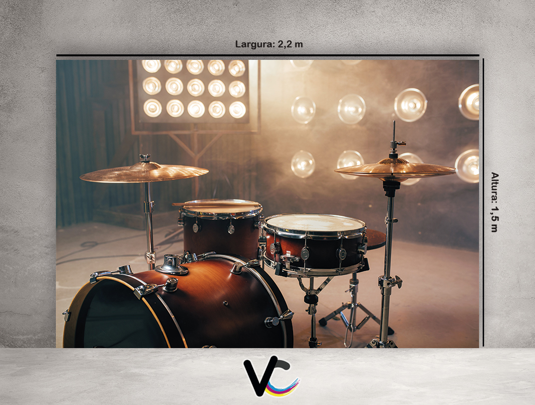 Fundo Fotográfico 2,20 x 1,50 - Musica Estúdio de Bateria 005 - Via ...
