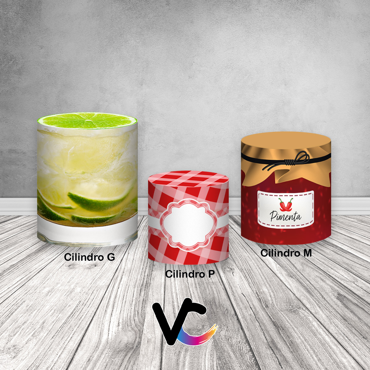 Trio De Capas De Cilindro - Comida Feijoada 004 - Via Cores - Paineis ...