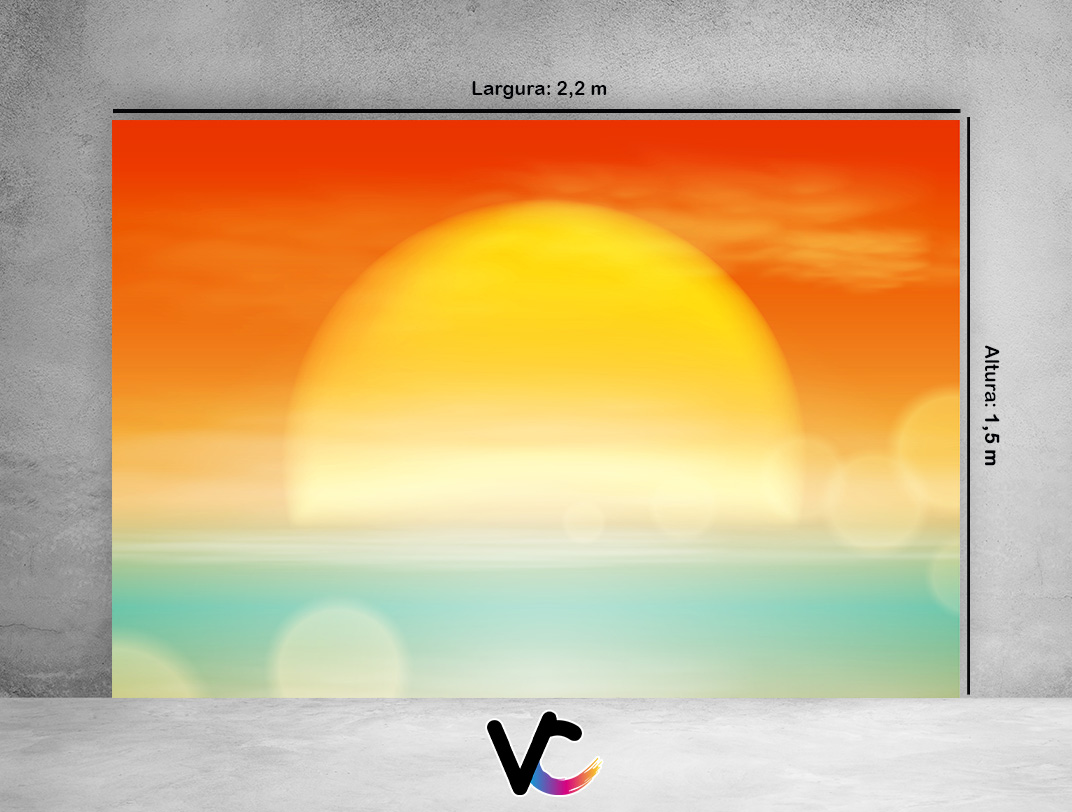 Fundo Fotográfico 2,20 x 1,50 - Verão Por do Sol 001 - Via Cores ...