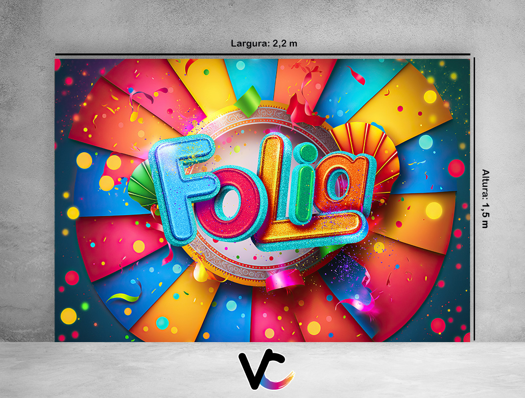 Fundo Fotográfico 2,20 x 1,50 - Carnaval Folia Colorido 034 - Via Cores ...