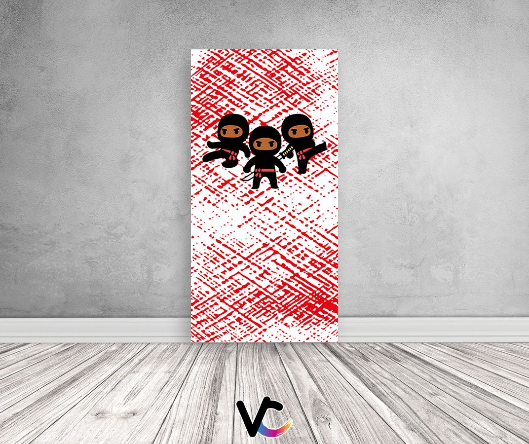 Painel De Festa Vertical 1,00 x 2,00 - Ninjas Cute 038 - Via Cores ...