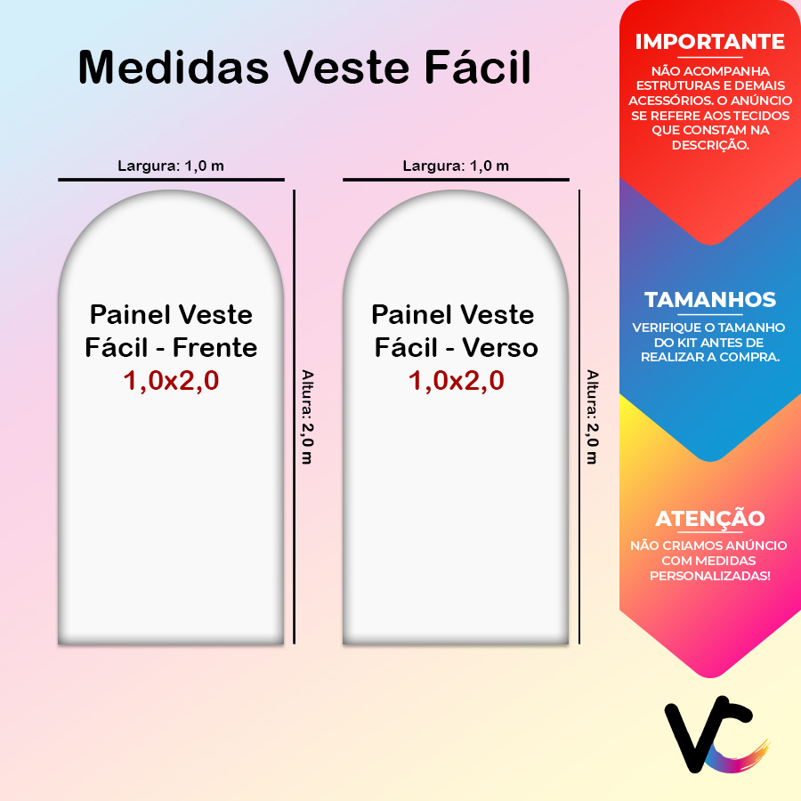 Painel Romano Veste Fácil 1,00x2,00 - Formatura ABC Desenhos 010 - Via ...