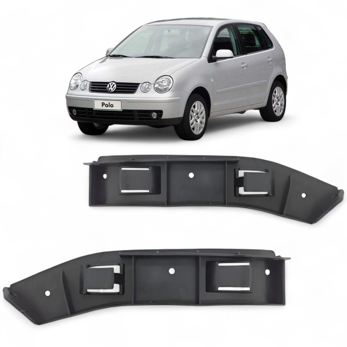 Par Guia Garra Parachoque Dianteiro Polo 2003 2004 2005 2006 - Auto ...
