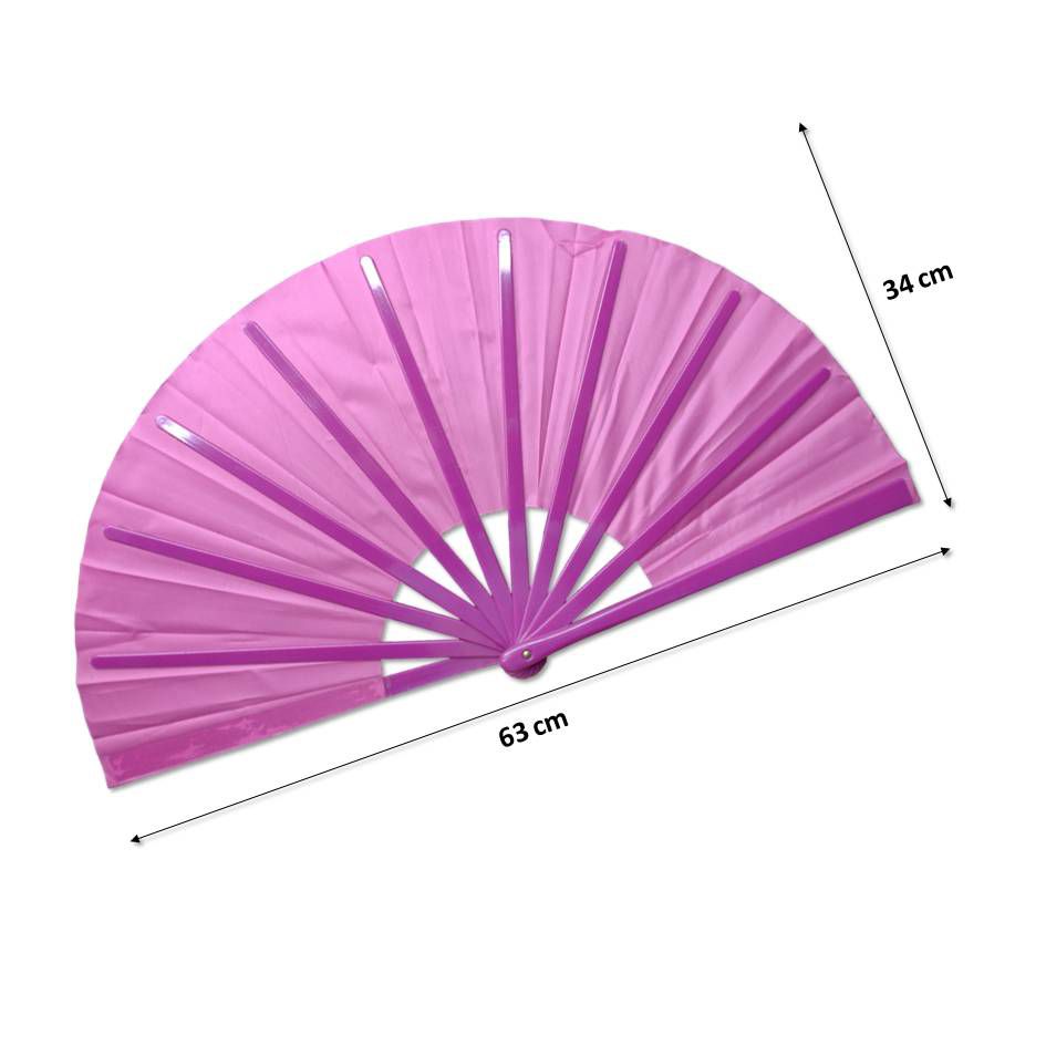 Leque Grande Liso Colorido 63cm (Diversas Cores) - Loja Festas Brinquedos