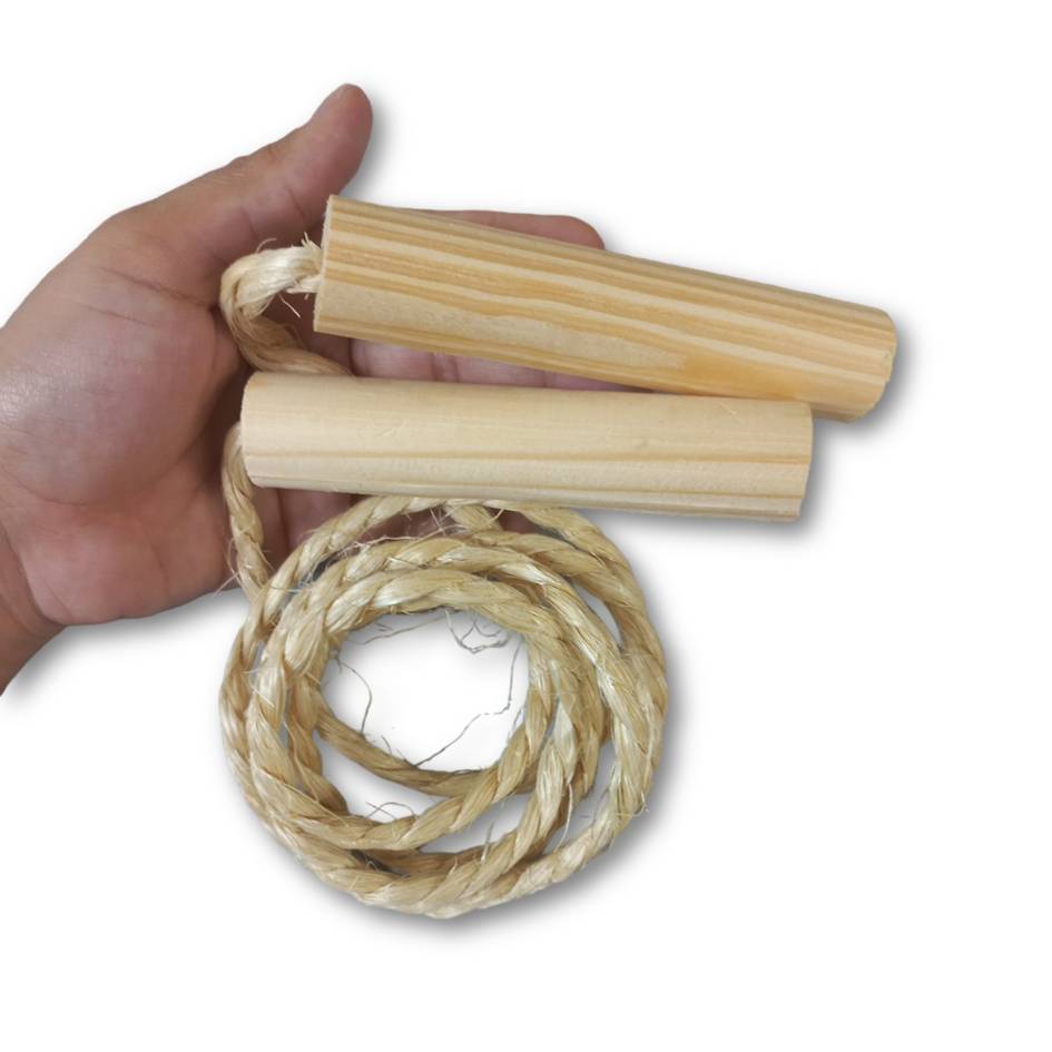 Pula Corda Infantil de Sisal Cabo de Madeira - Loja Festas Brinquedos