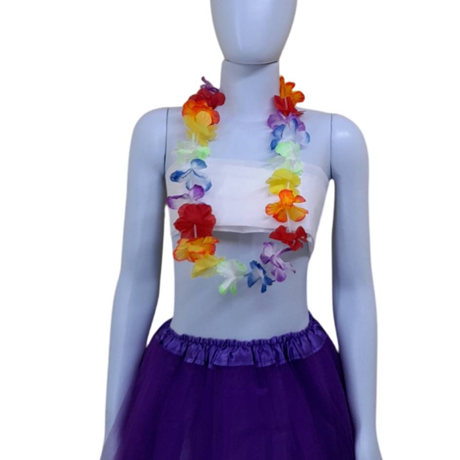 12 unidades Colar Havaiano Flor Luau Carnaval - Loja Festas Brinquedos