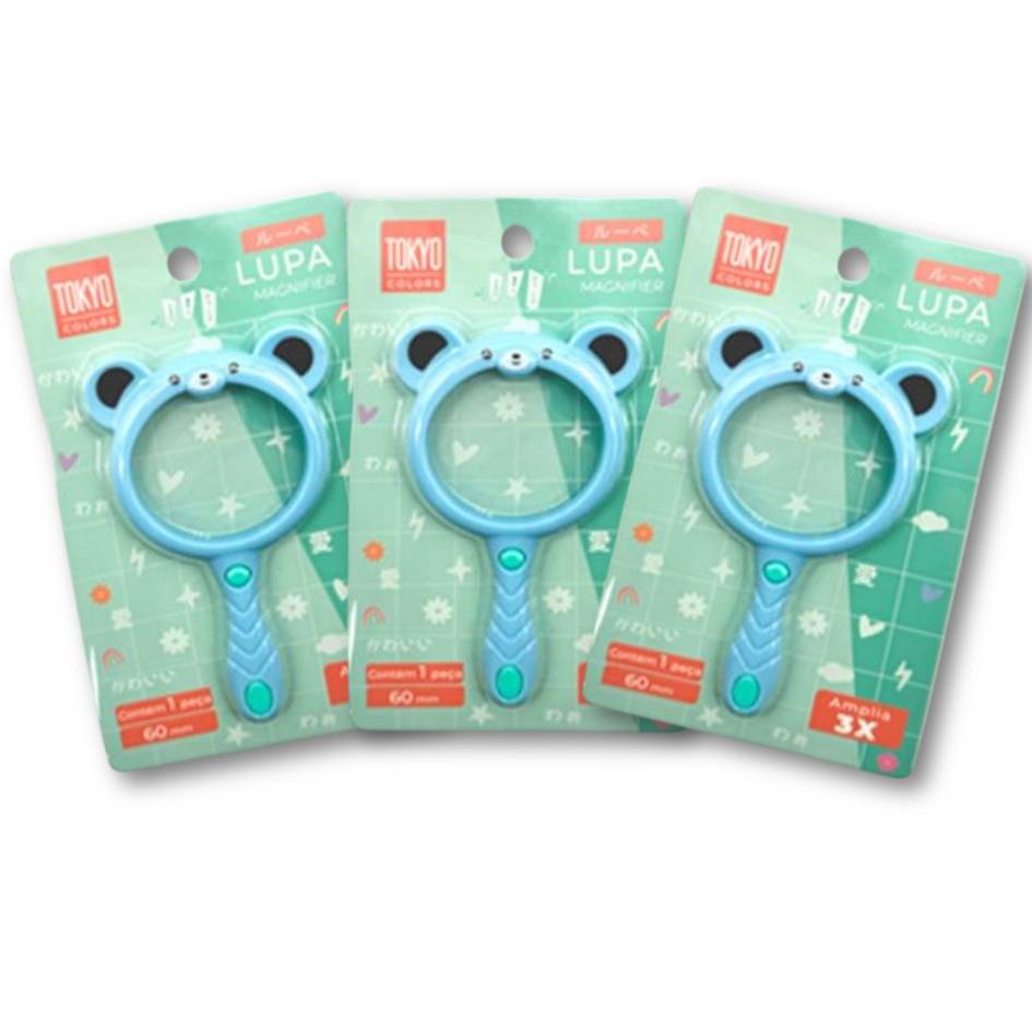 Lupa Infantil Urso Colorida 60mm Lente de Aumento Unidade - Loja Festas ...