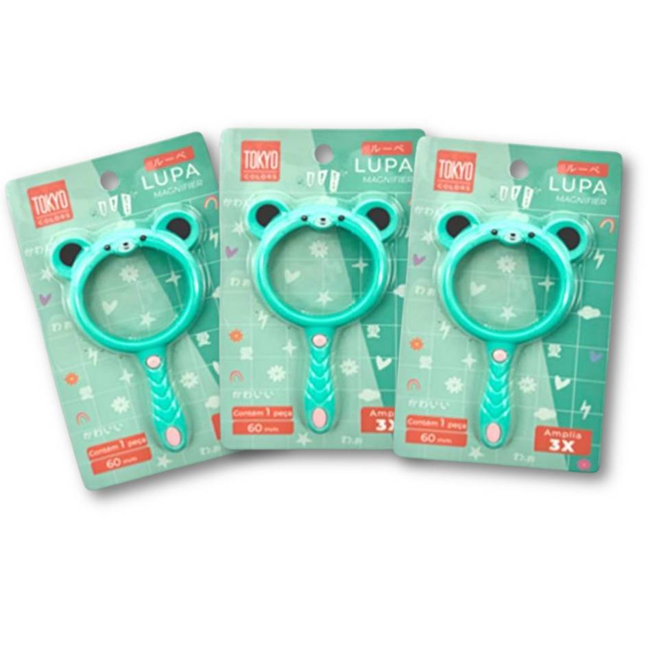 Lupa Infantil Urso Colorida 60mm Lente de Aumento Unidade - Loja Festas ...