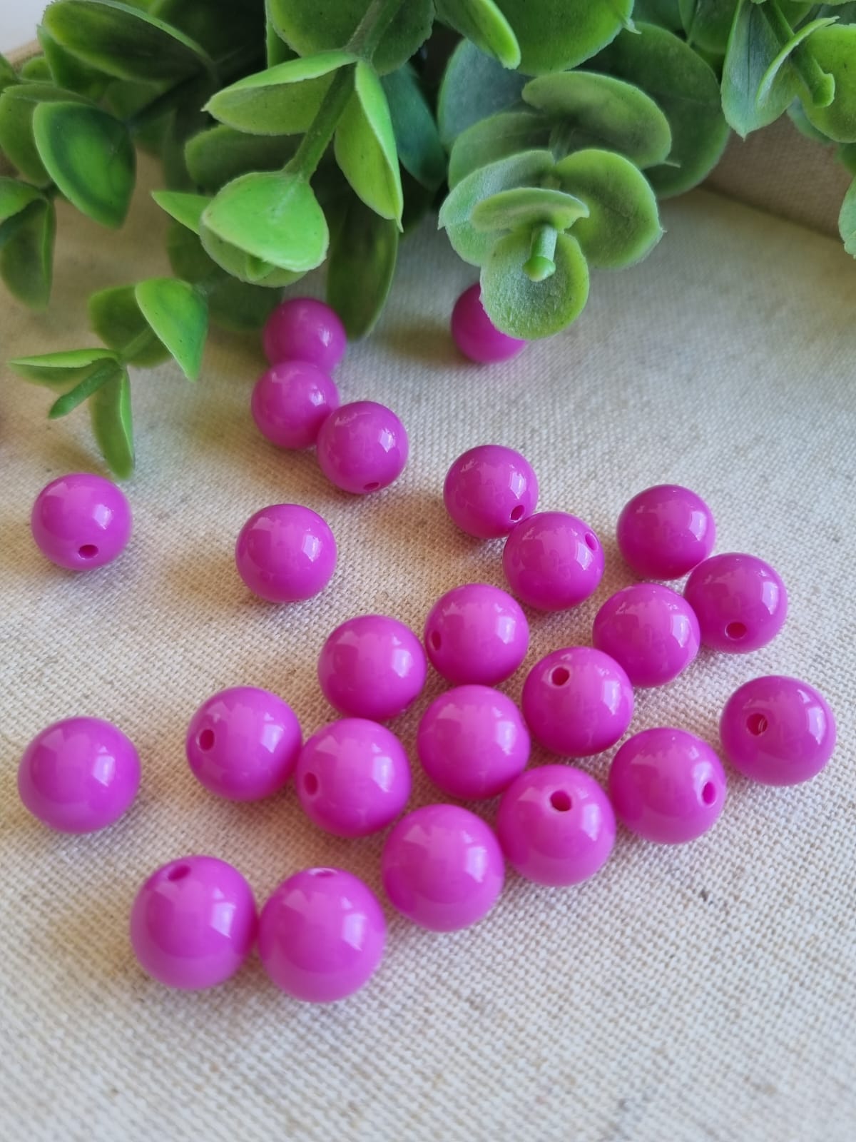Bola Resina 10mm Pink (20gr - Aproximadamente 40un) - Virtuosa Artesanato