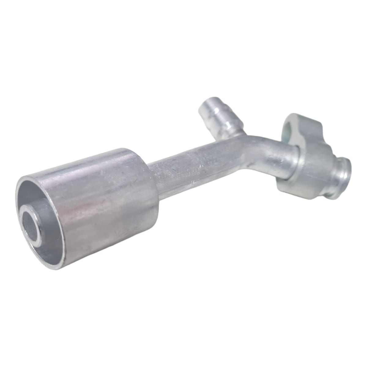Conexão Block Fitting 45º 10mm Alumínio C/ Engate R134a Compressor ...