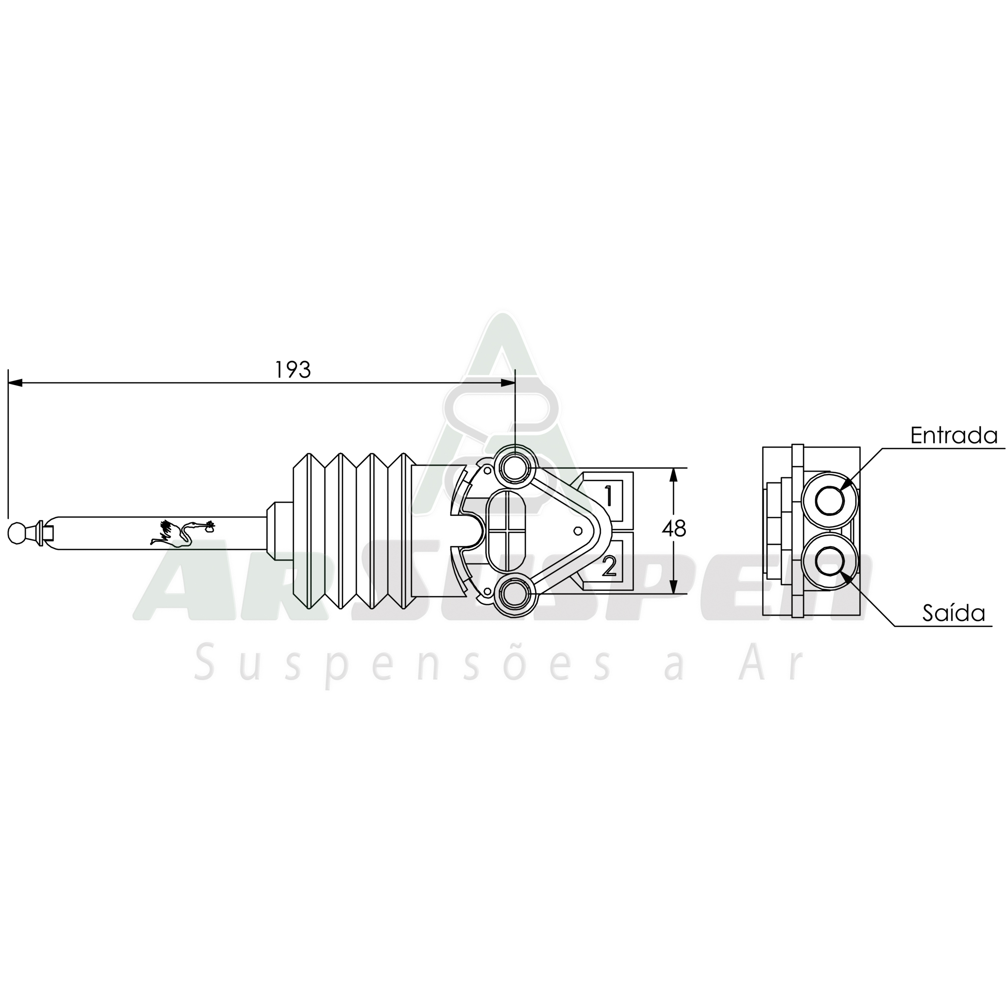ST302 - Valvula Niveladora Cabine Mercedes-Benz - Ar Suspen Suspensões a Ar