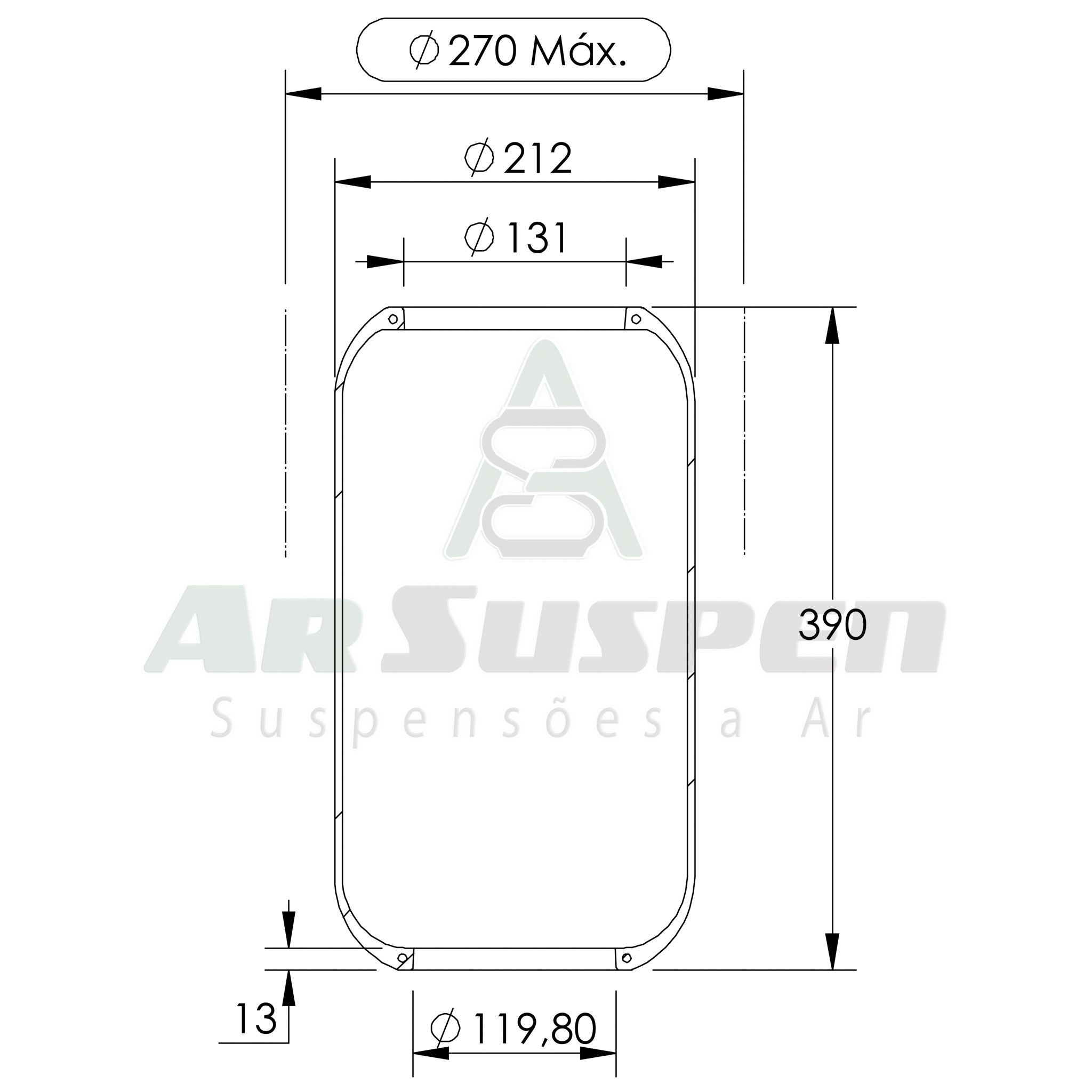 ST4128 - Fole Pneumatico Suspensao Eixo Onibus Volvo - Ar Suspen ...