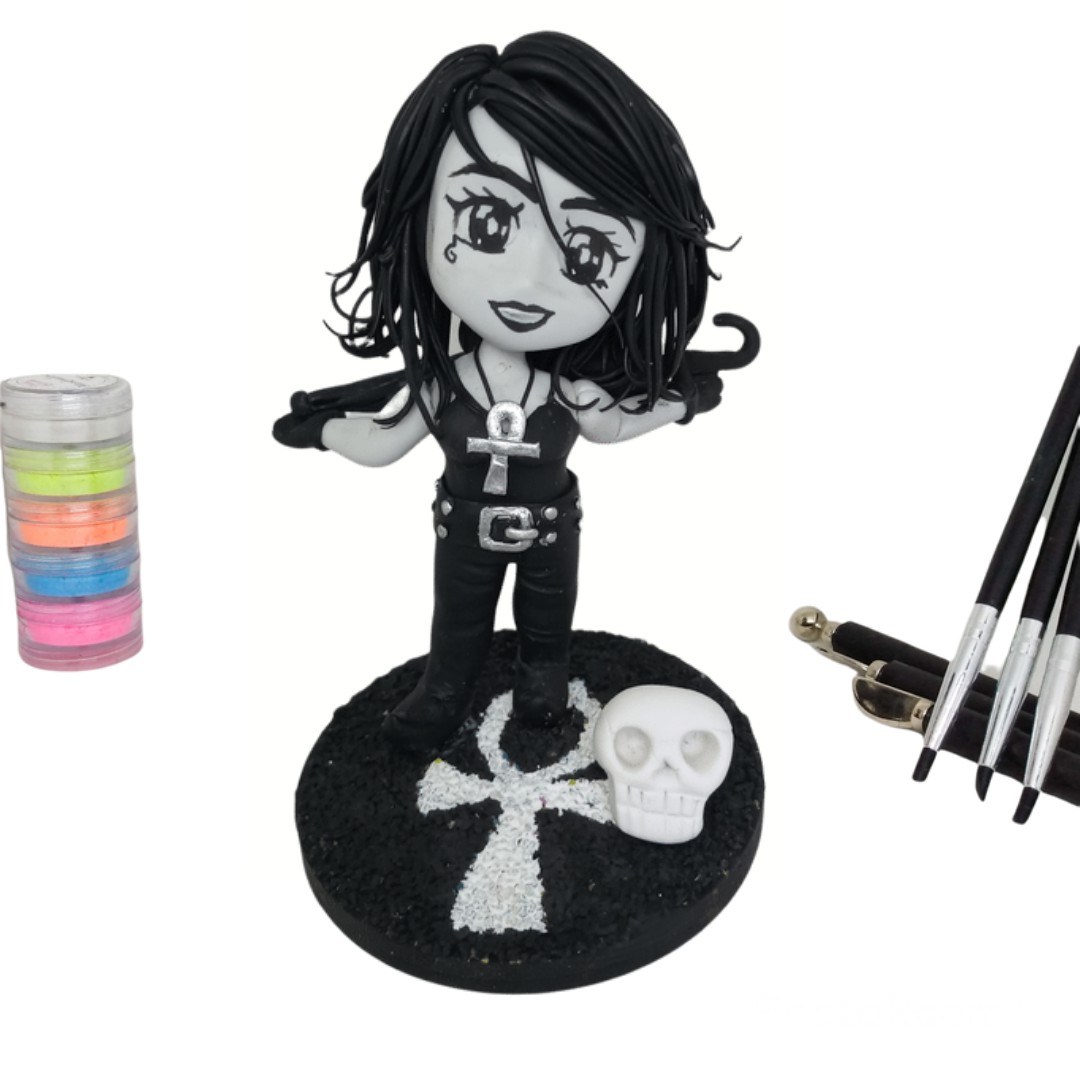 Morte - Death - Sandman no estilo Chibi em biscuit - FUNKO POP DA SU