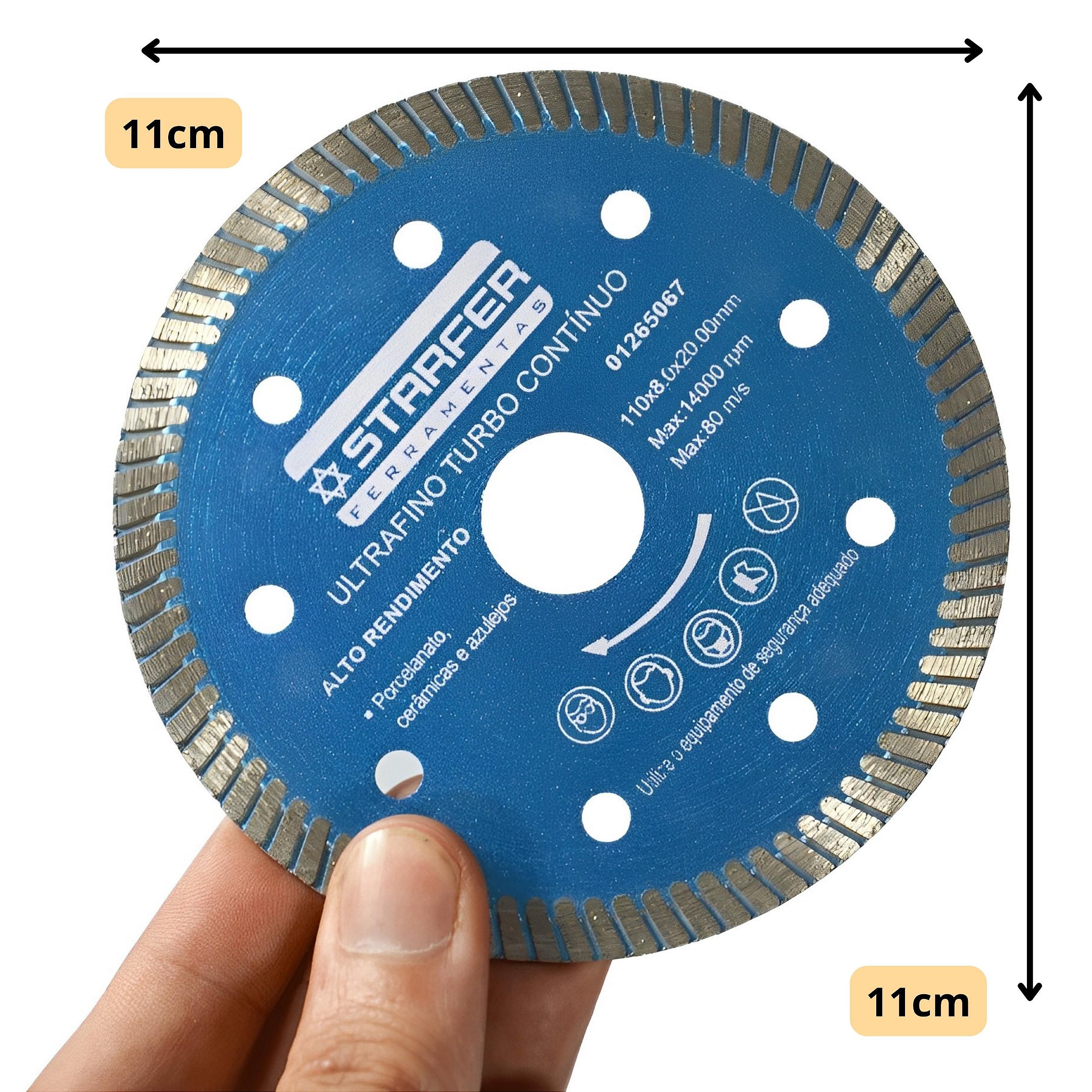 Disco de Corte Ultrafino Turbo Continuo p/ Porcelanato Starfer ...