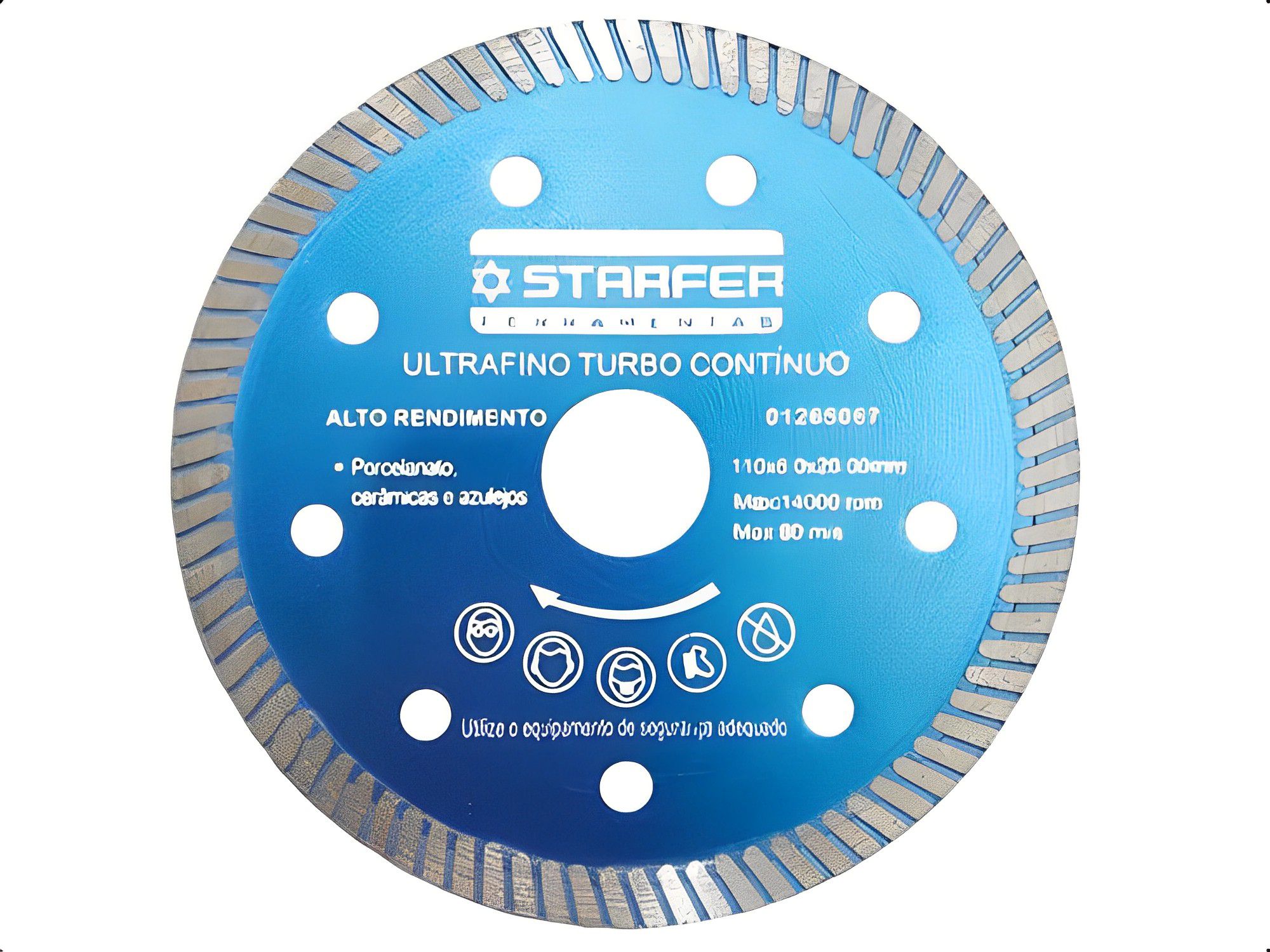 Kit 05 Disco de Corte Ultrafino Turbo Continuo p/ Porcelanato Starfer ...