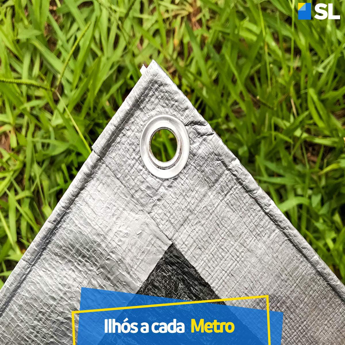Lona Blackout Cinza Preta 6x6 M Impermeável 200 Micras - AgrícolaShop