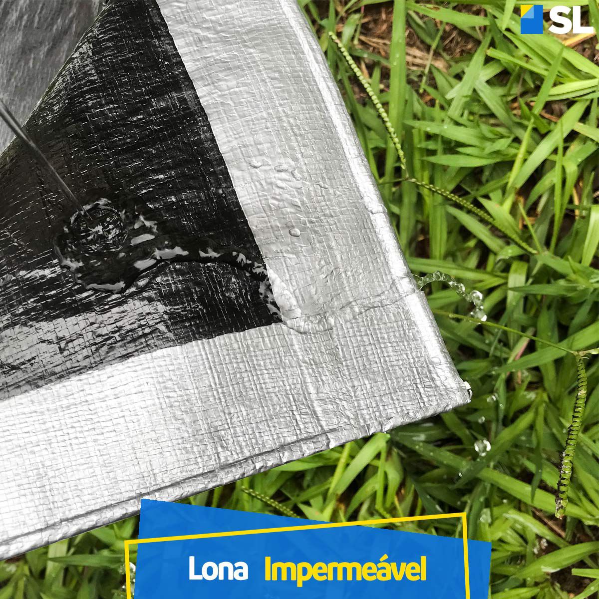 Lona Blackout Cinza Preta 10x5 M Impermeável 200 Micras - AgrícolaShop