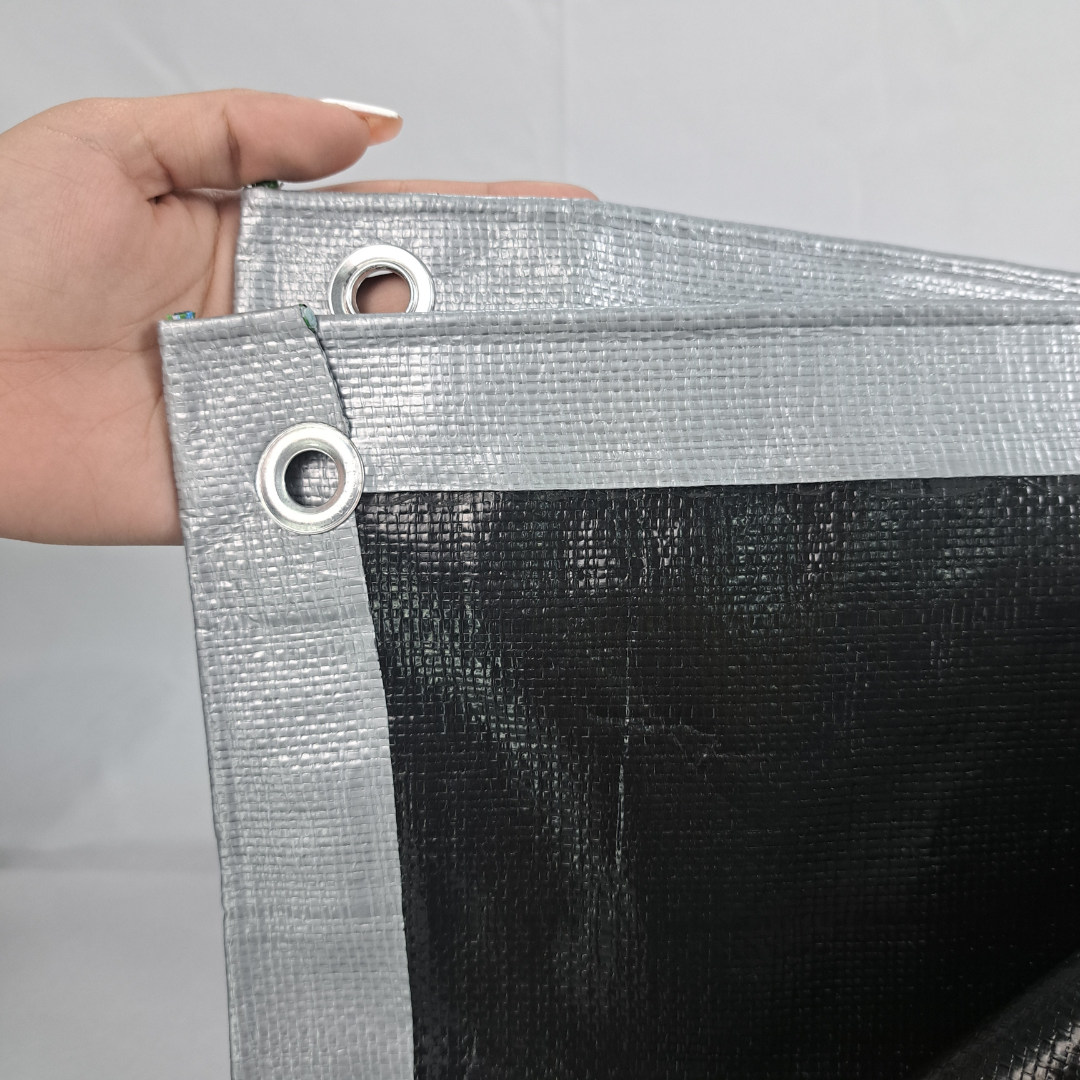 Lona Multiuso Prata/Preto 300 Micras - 7x7 - AgrícolaShop