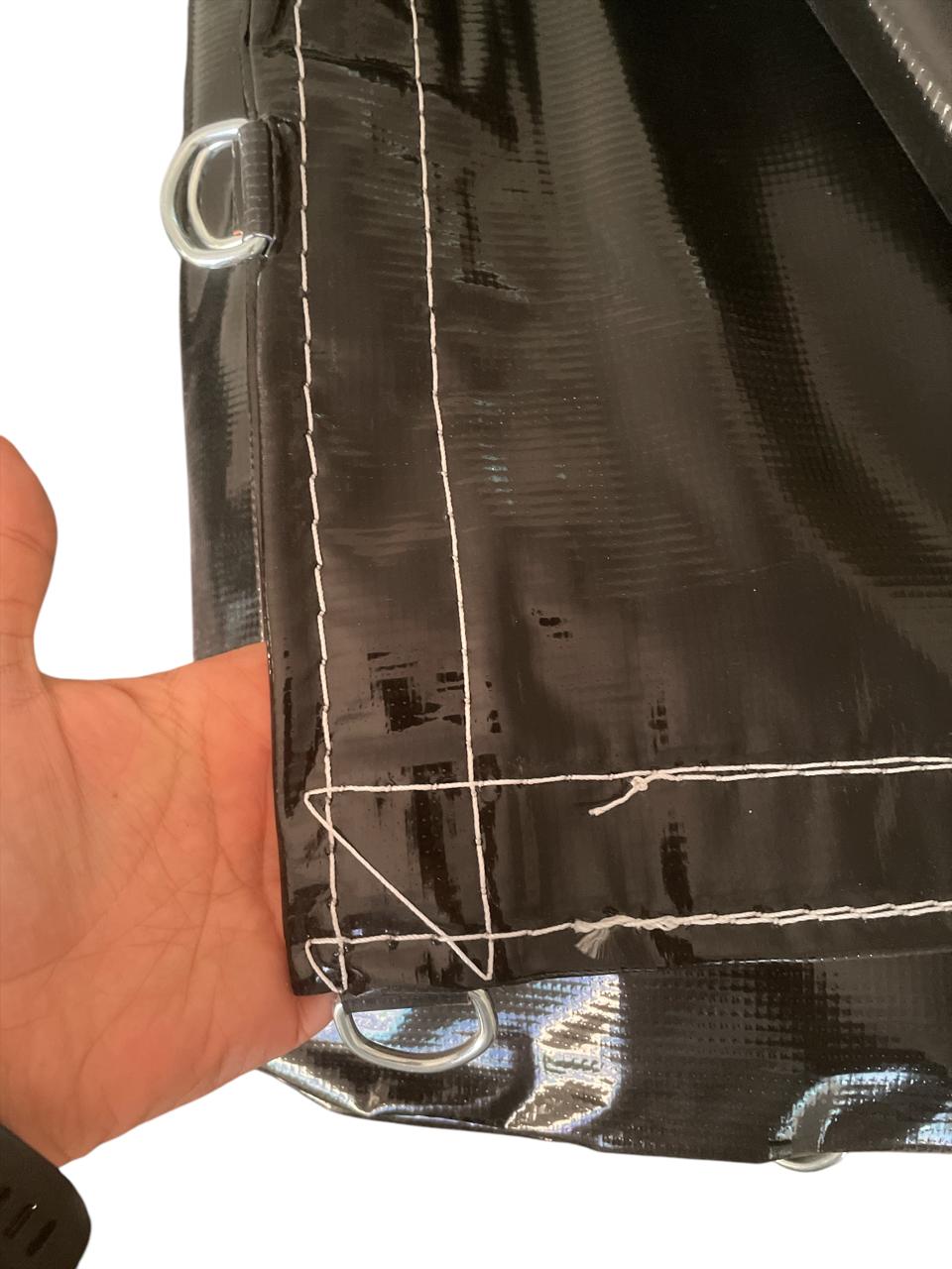 Lona Locomotiva Pvc Lonil Preta C/ Argola - 10x4,5 - AgrícolaShop