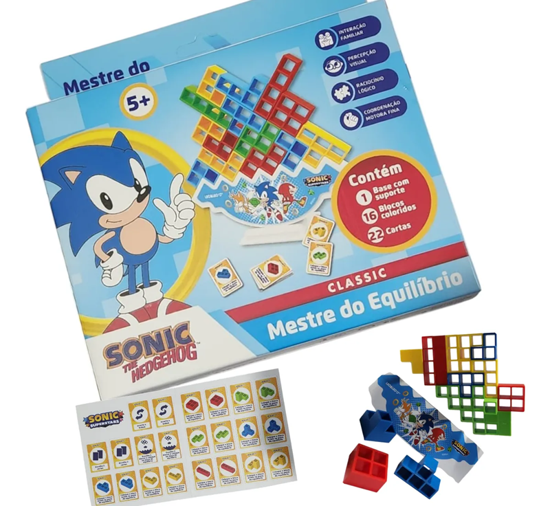 JOGO MESTRE DO EQUILÍBRIO SONIC - CECLA BRINQUEDOS EDUCATIVOS