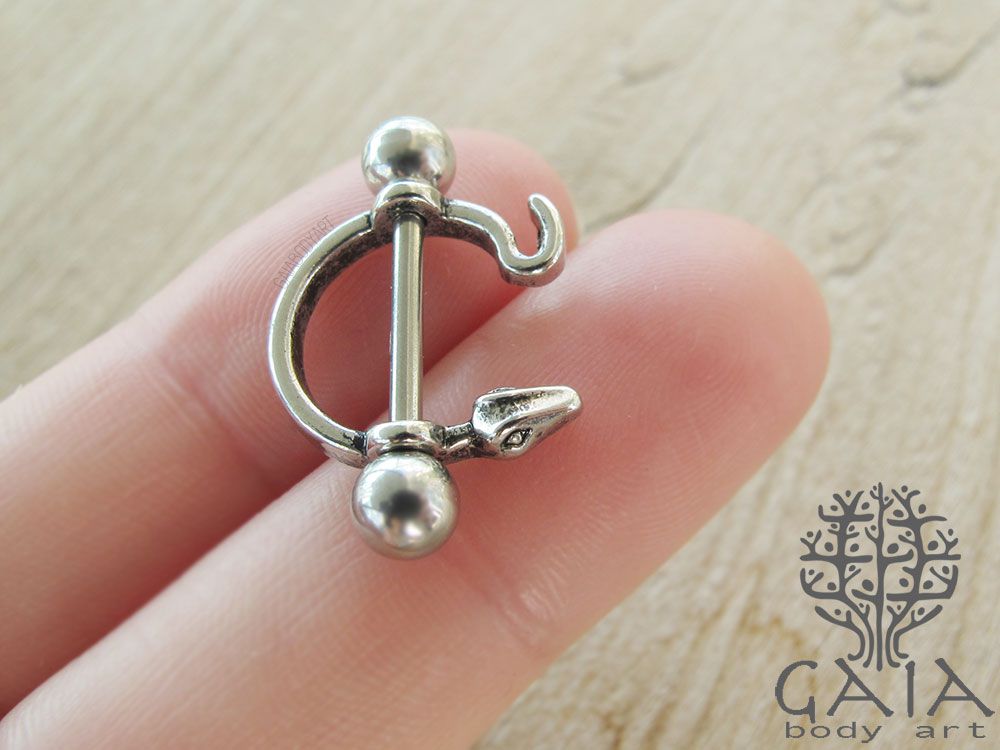 Piercing Mamilo Cobra - Gaia Body Art Alargadores Piercings e Acessórios Alternativos
