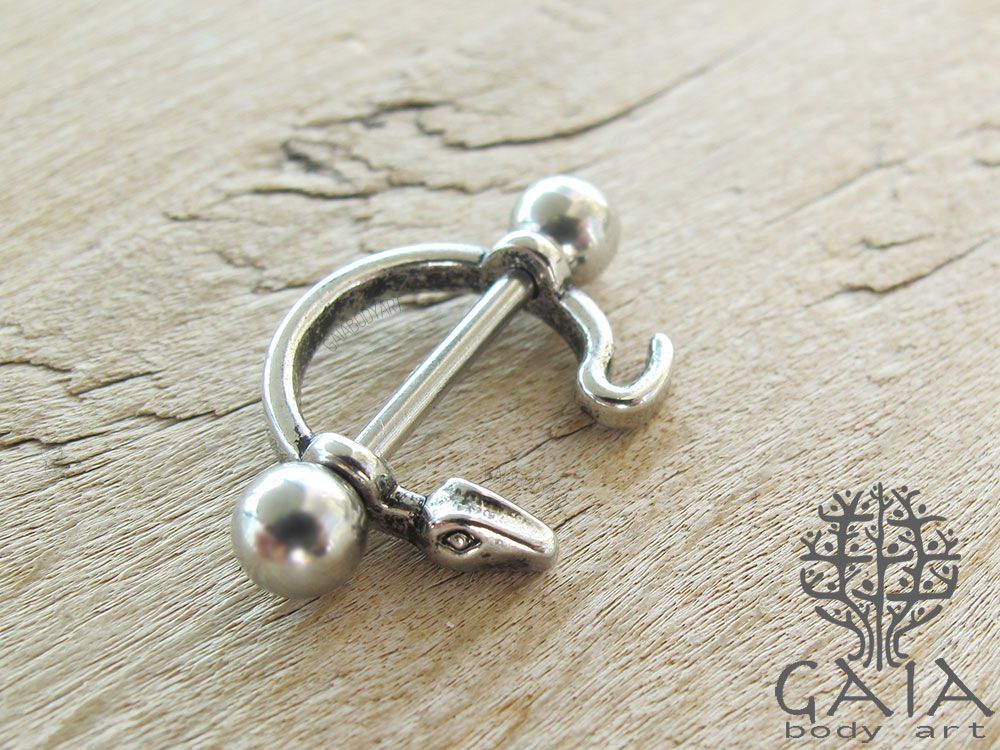Piercing Mamilo Cobra - Gaia Body Art Alargadores Piercings e Acessórios Alternativos