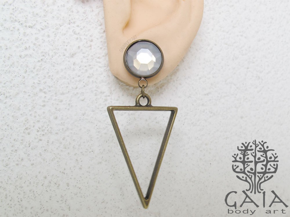 Alargador Aço Cirúrgico Tríade Bronze - Gaia Body Art Alargadores ...