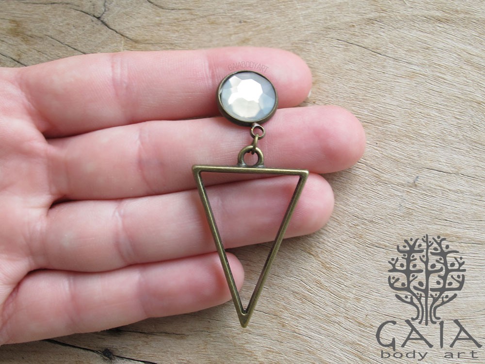 Alargador Aço Cirúrgico Tríade Bronze - Gaia Body Art Alargadores ...