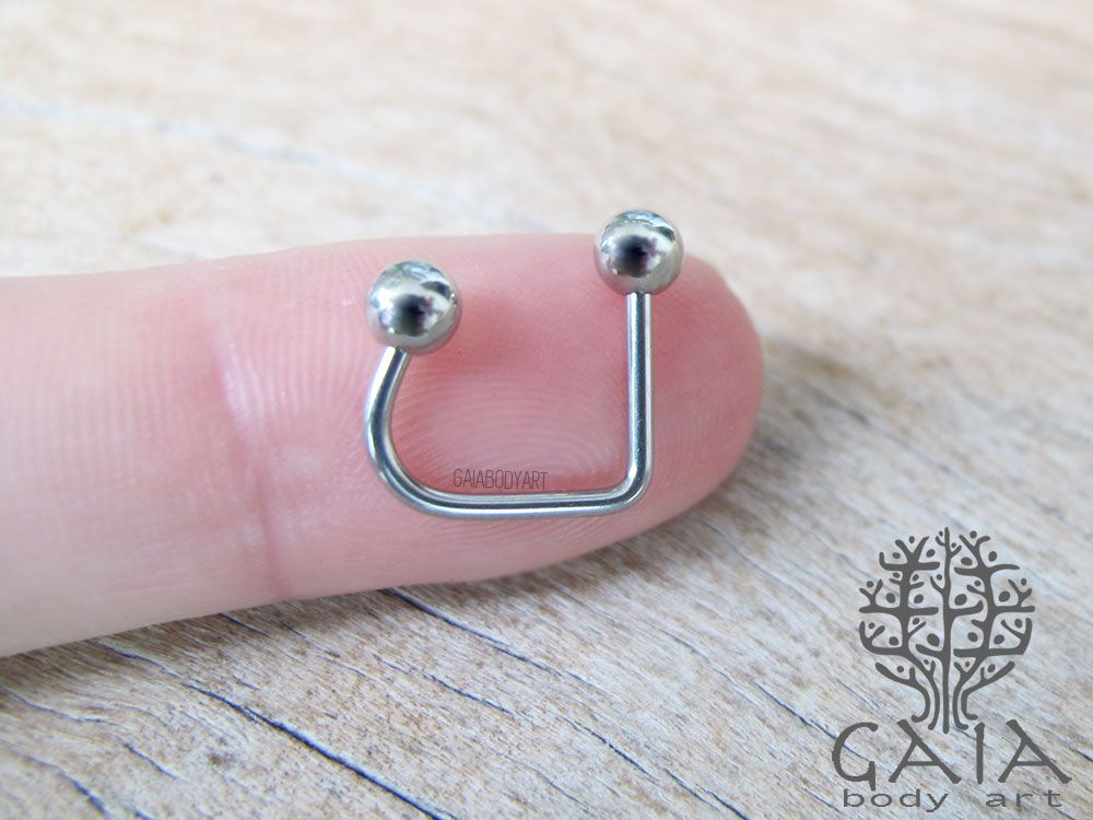 Labret Lippy Loop Aço Cirúrgico Esferas - Gaia Body Art Alargadores ...