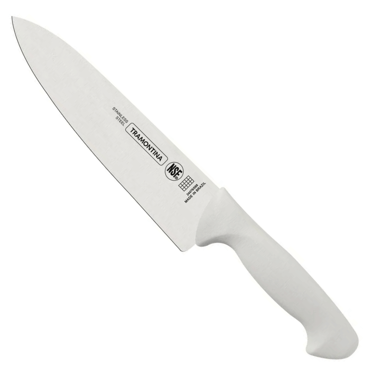 Faca Chef 8" Cabo Branco Lâmina Inox Tramontina Açougueiro - Mec G Store