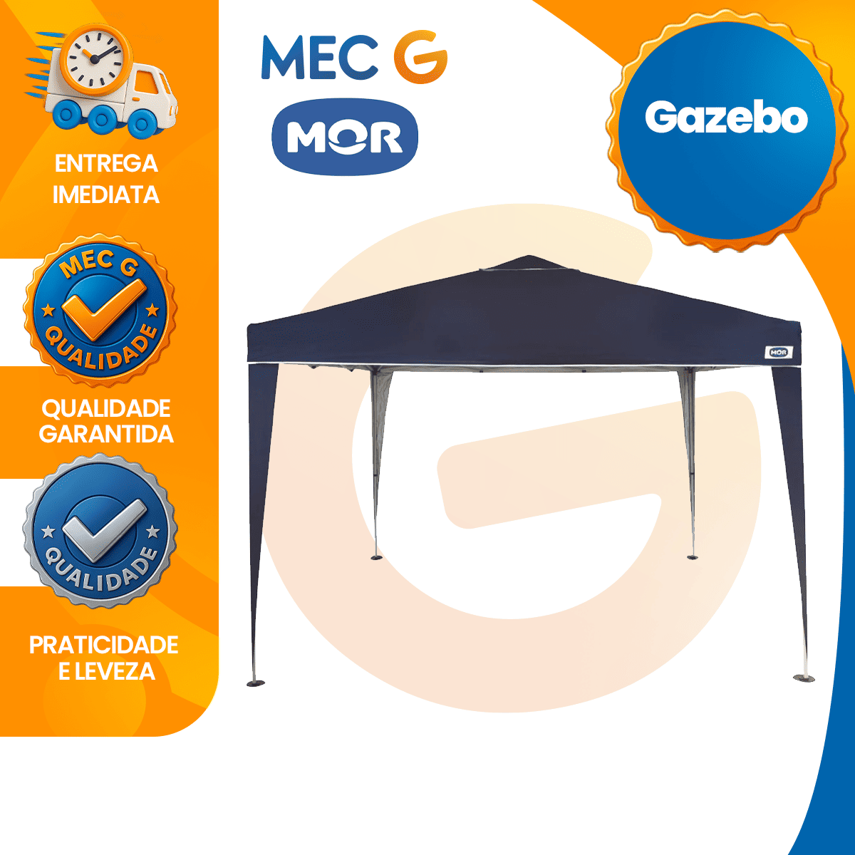 Tenda Gazebo Mor Praia 3x3 Azul X-flex Oxford Com Proteção Solar - Mec ...