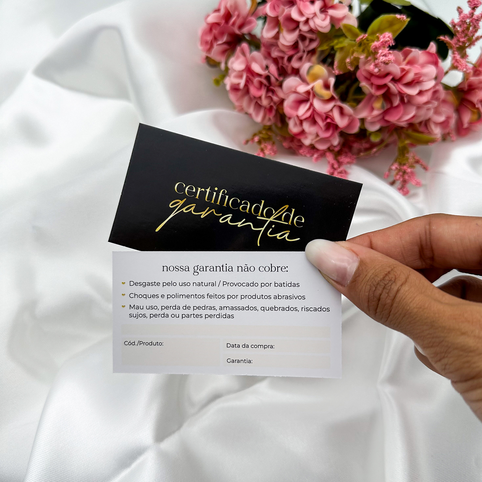 10un Cartão Garantia Acessórios - Modelo 1 - Luli Paper