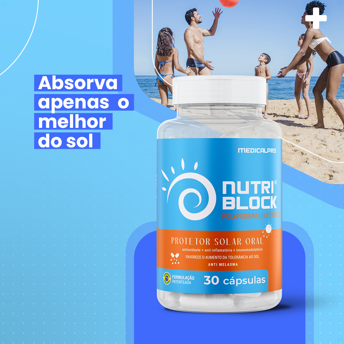 Nutriblock Anti-Melasma - Protetor Solar Oral Natural e Inovador - Progressiva Orgânica ...