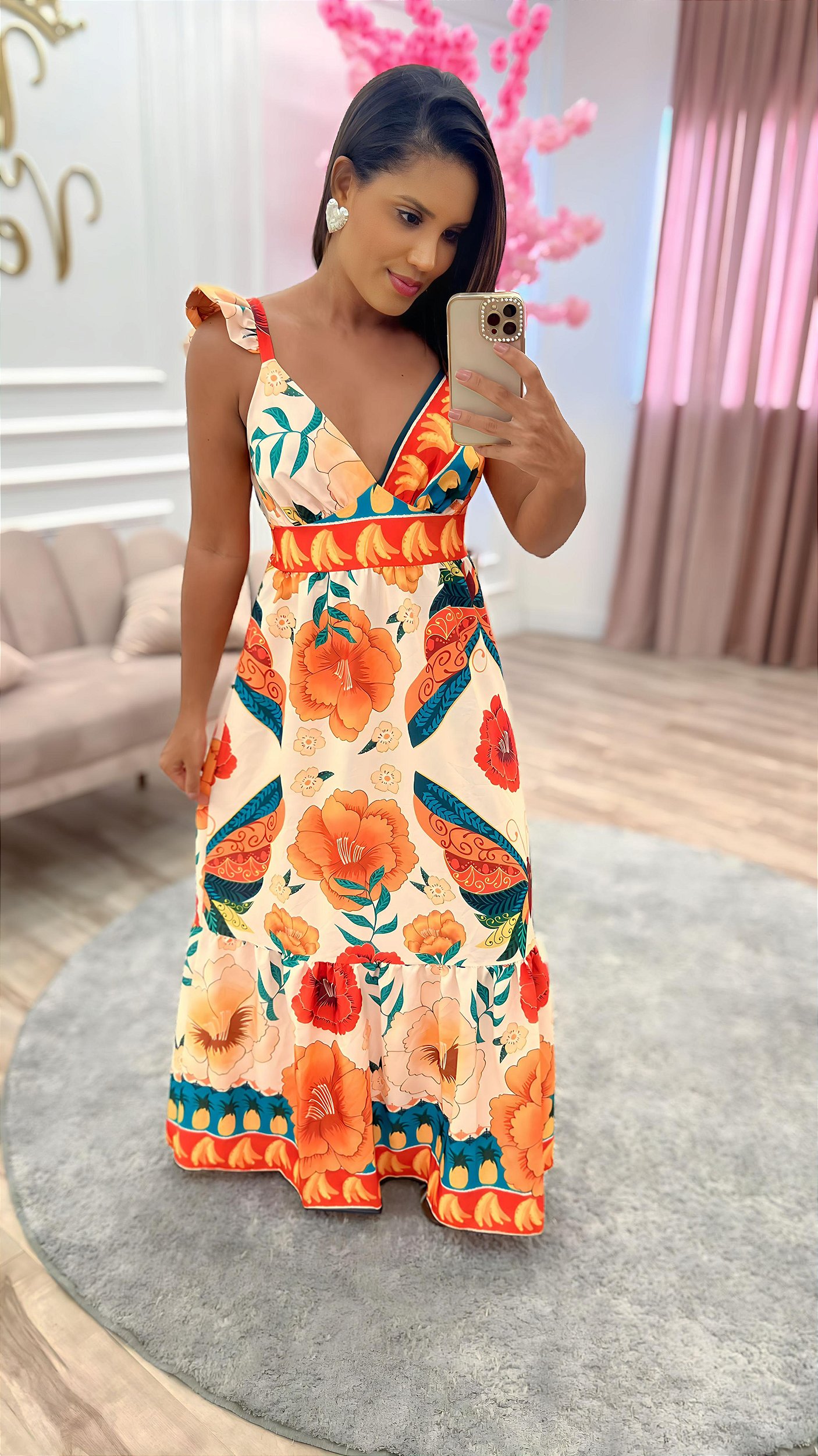 Vestido Inspiração Farm em Viscocrepe - Bem Vestida