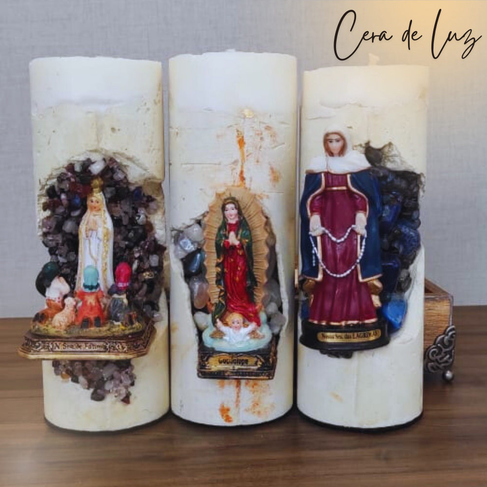 Velas Gruta Nossa Senhora Fátima - Cera de Luz
