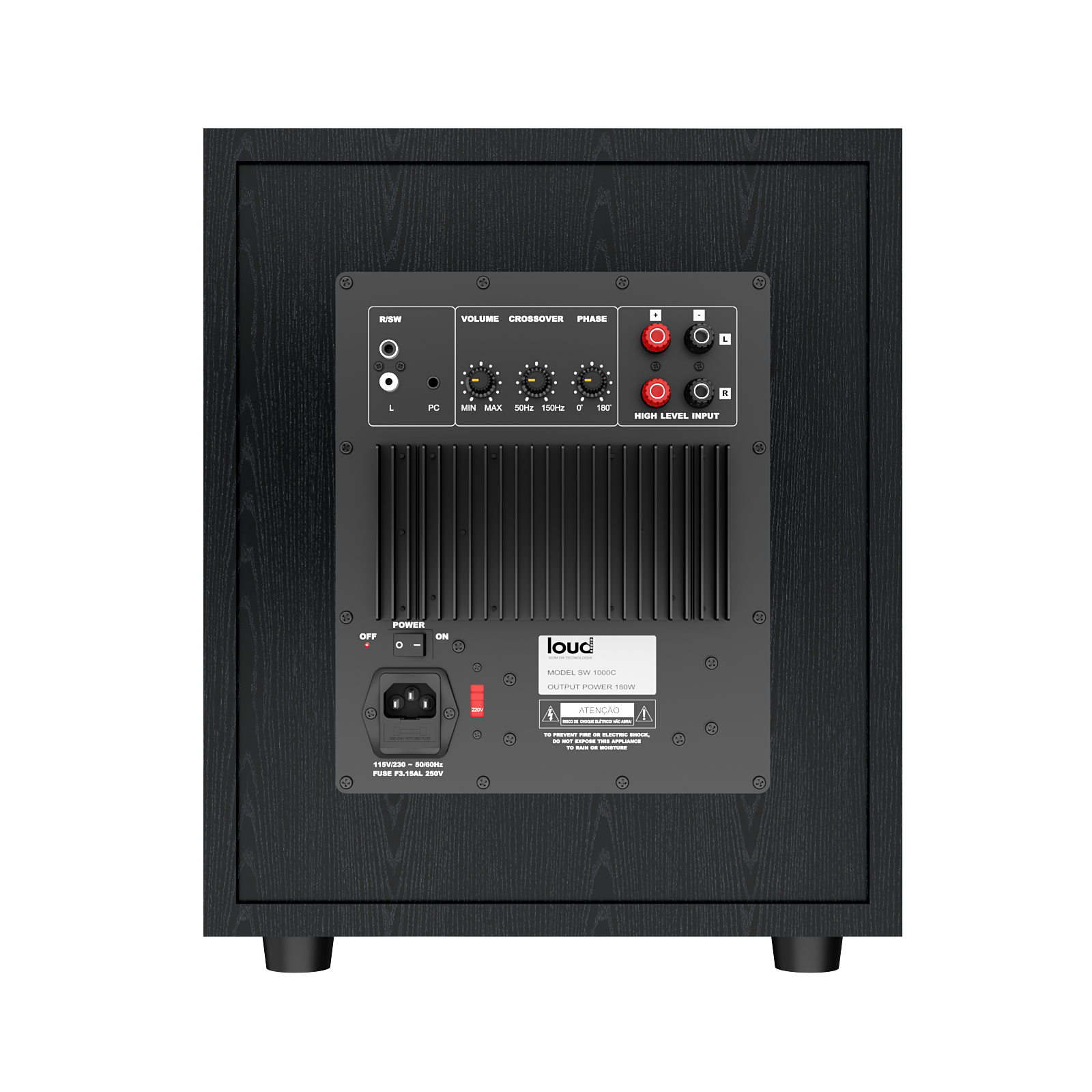Subwoofer Ativo Loud Áudio SW 1000C 10" 180W RMS - So Fast - Áudio ...