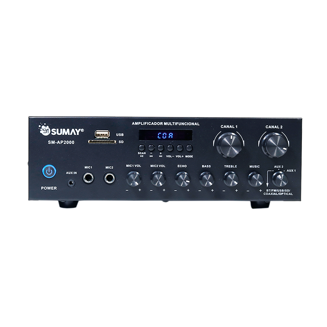 Amplificador Sumay AP2000 Bluetooth 200W Entrada Óptica 2 Ch | So Fast ...
