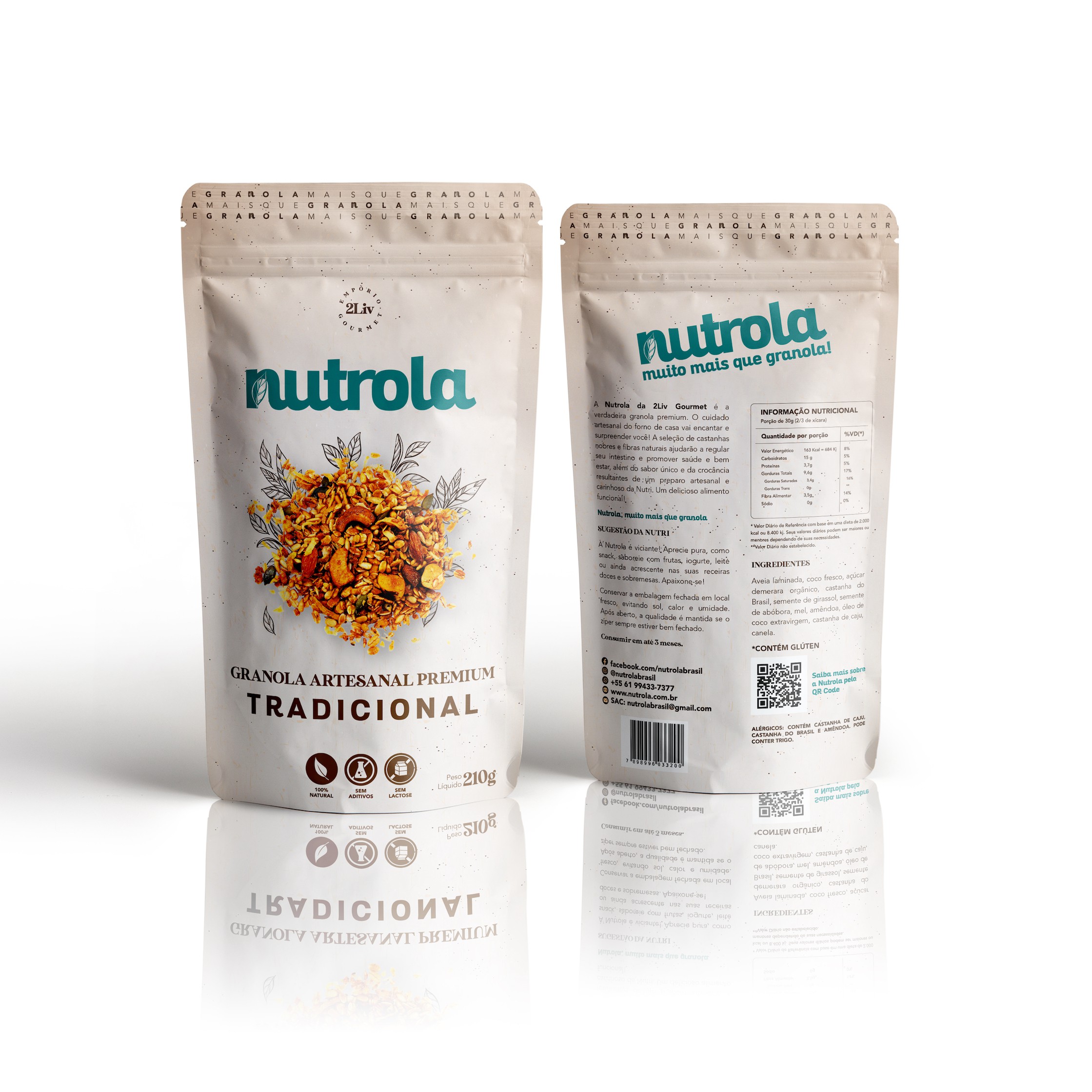 Nutrola Tradicional 210g - Nutrola Brasil - Granola Artesanal Premium
