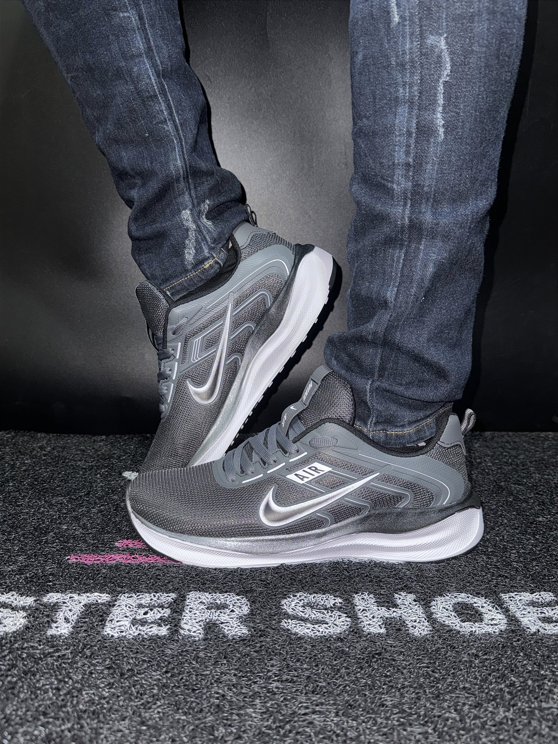 Tênis NK Air running V2 Grafite - Duster shoes