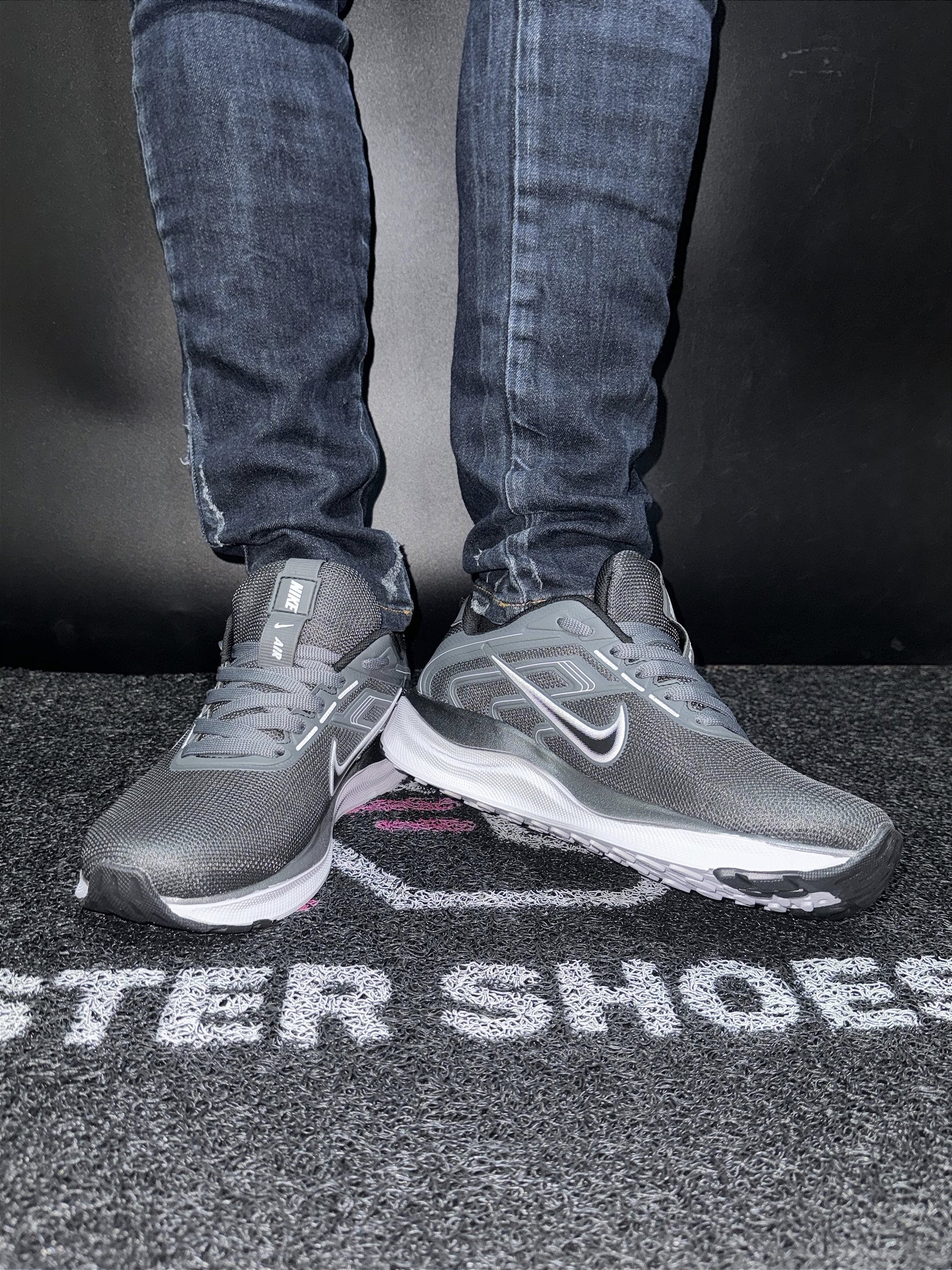 Tênis NK Air running V2 Grafite - Duster shoes