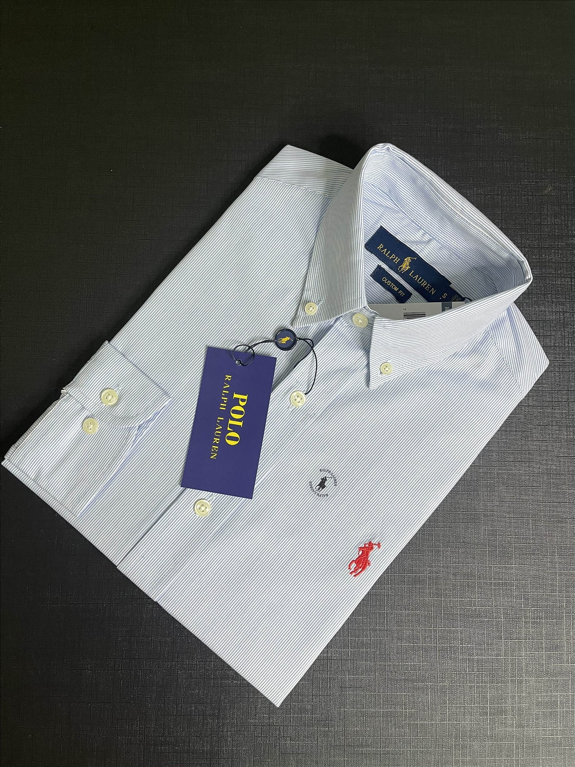 CAMISA RALPH LAUREN RISCADA AZUL - luxominas