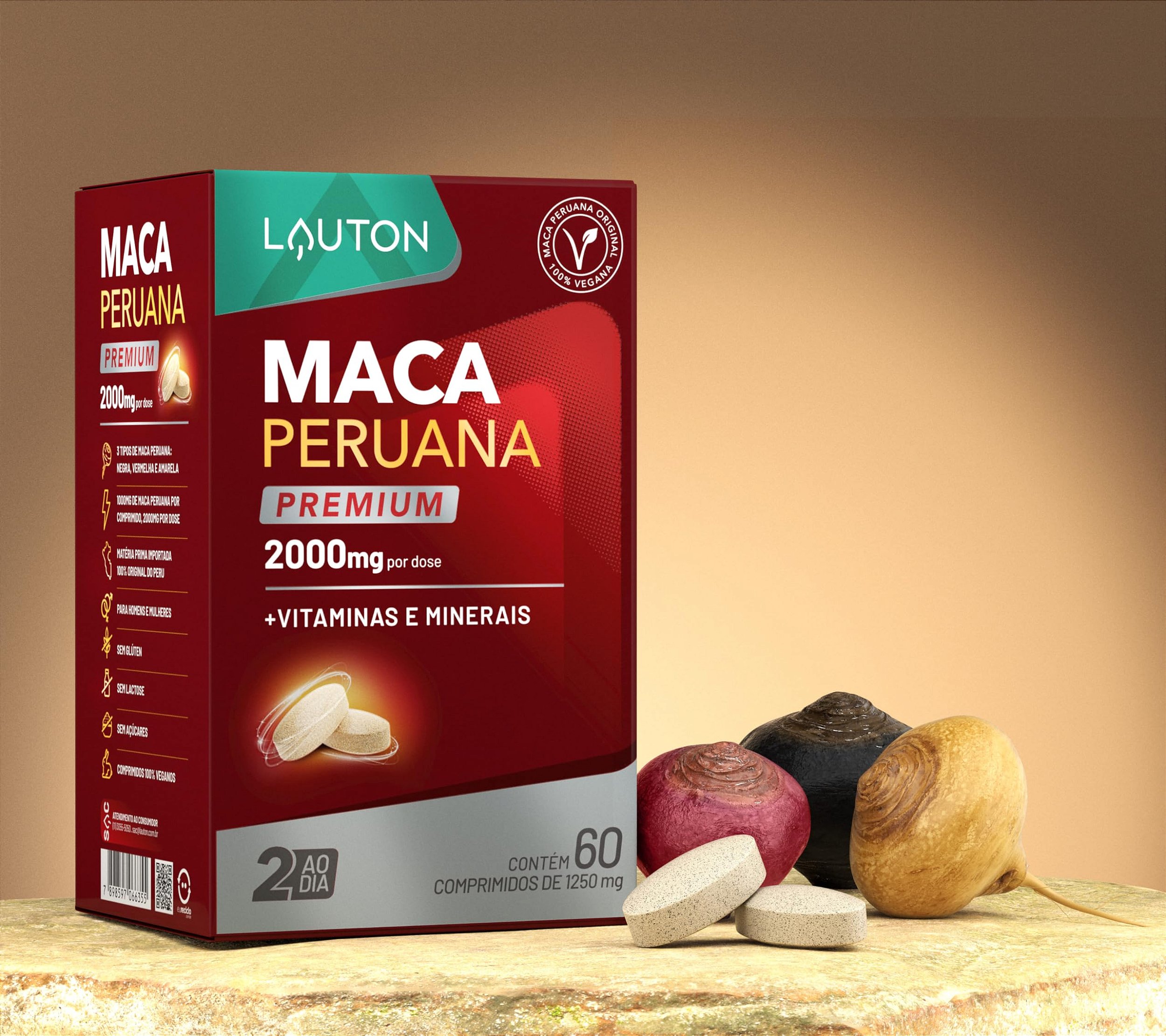 MACA PERUANA PREMIUM 2000mg - 60 Comprimidos - Lauton Nutrition ...