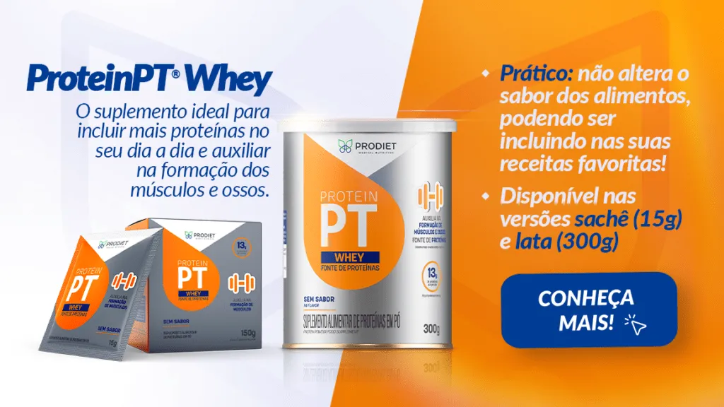Protein PT Whey Sem Sabor Lata 300g - PRODIET - Divina Nutrição Enteral