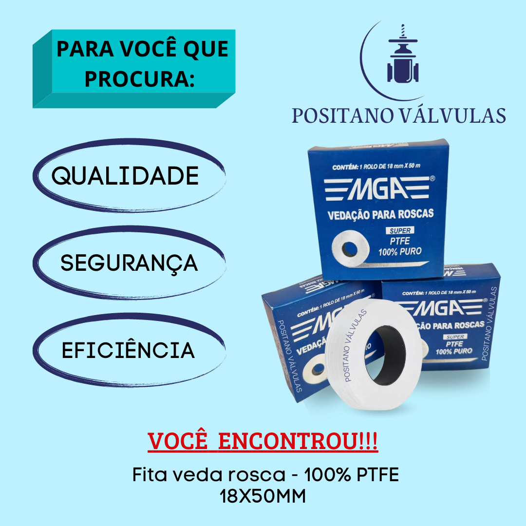 Fita Veda Rosca Industrial MGA 18mm x 50m - Aços Positano ...