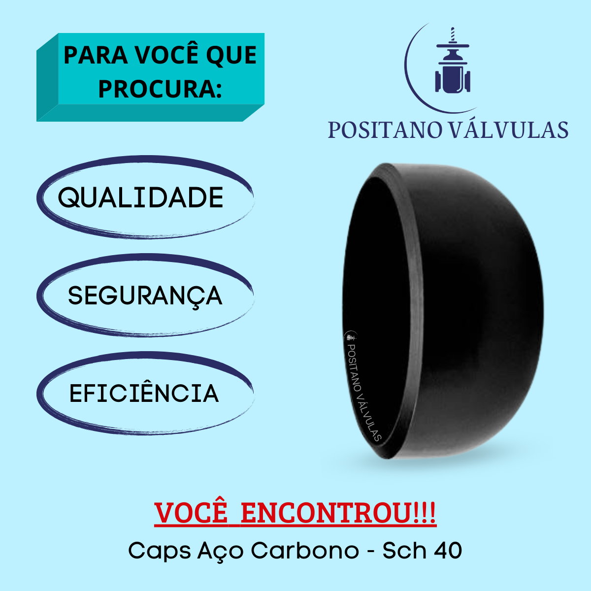 Caps Aço Carbono SCH40 Solda (BW) - Aços Positano | Equipamentos de ...