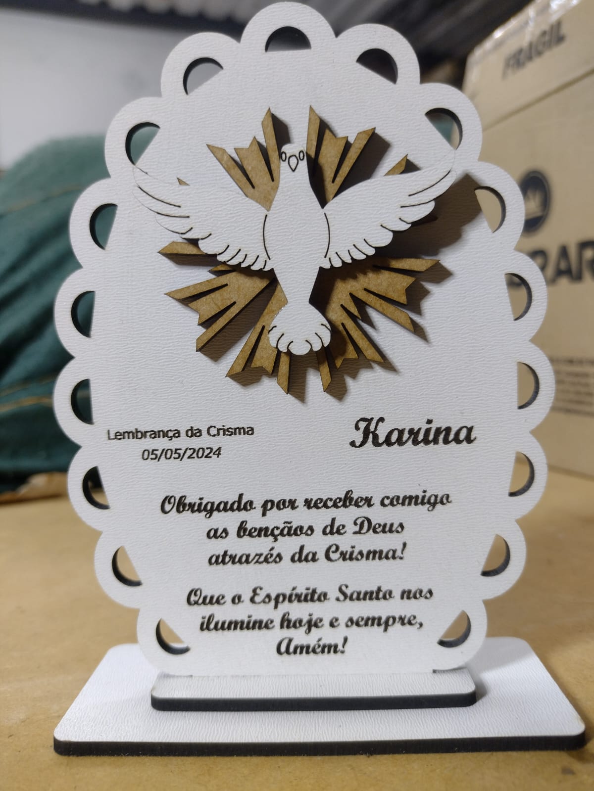 Lembrança de Crisma para colocar na mesa - Lindas Artes Artesanato ...