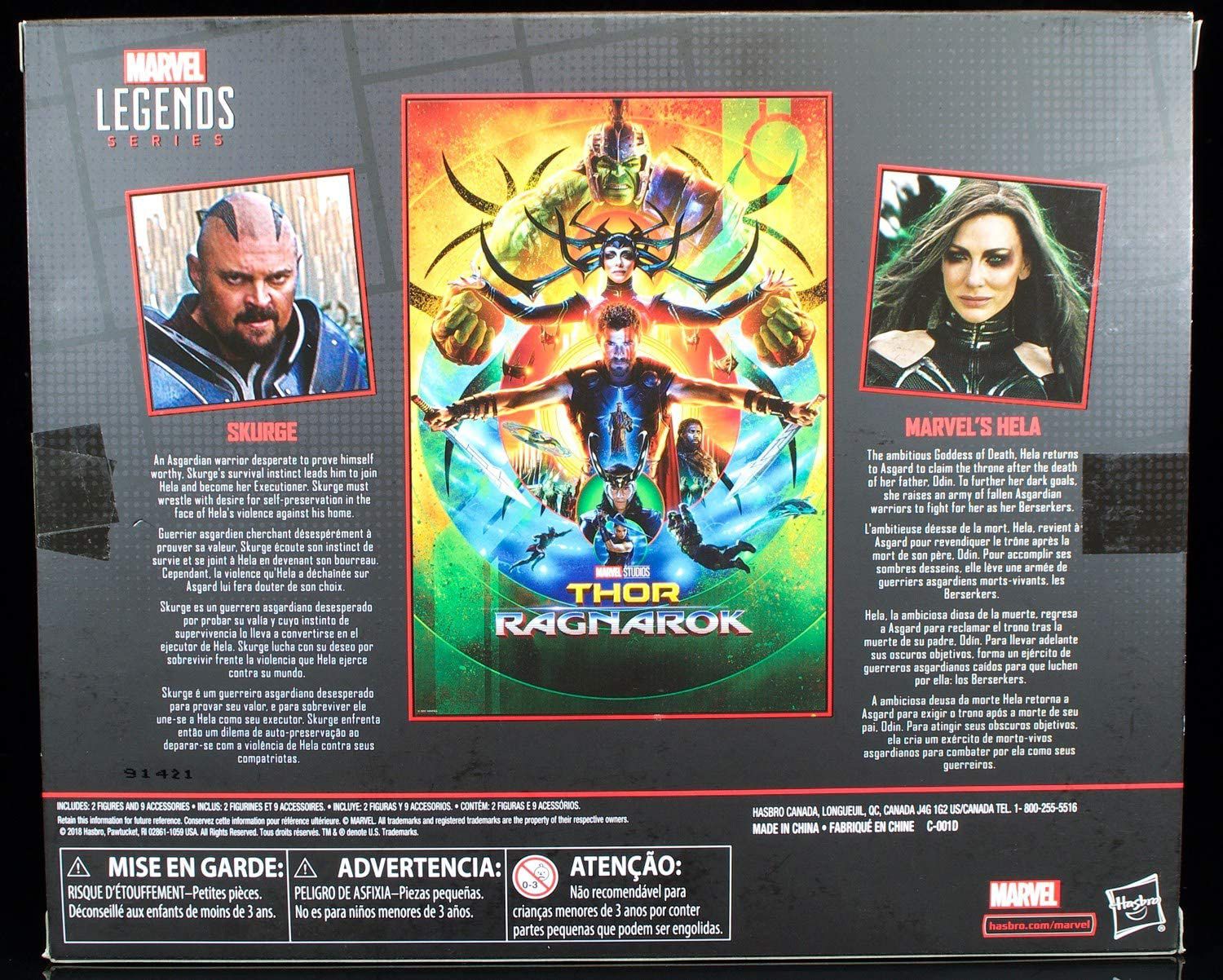 Hela e Skurge o Executor Thor Ragnarok Marvel Legends Hasbro Original ...