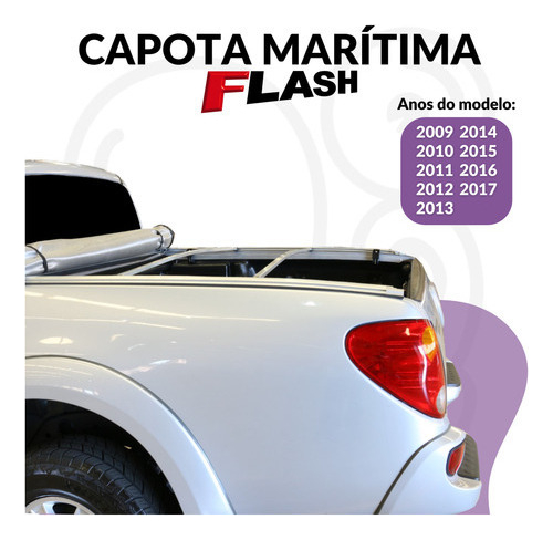 Capota Marítima Flash Cover L200 Triton Curvada 2009 a 2017 Trek ...