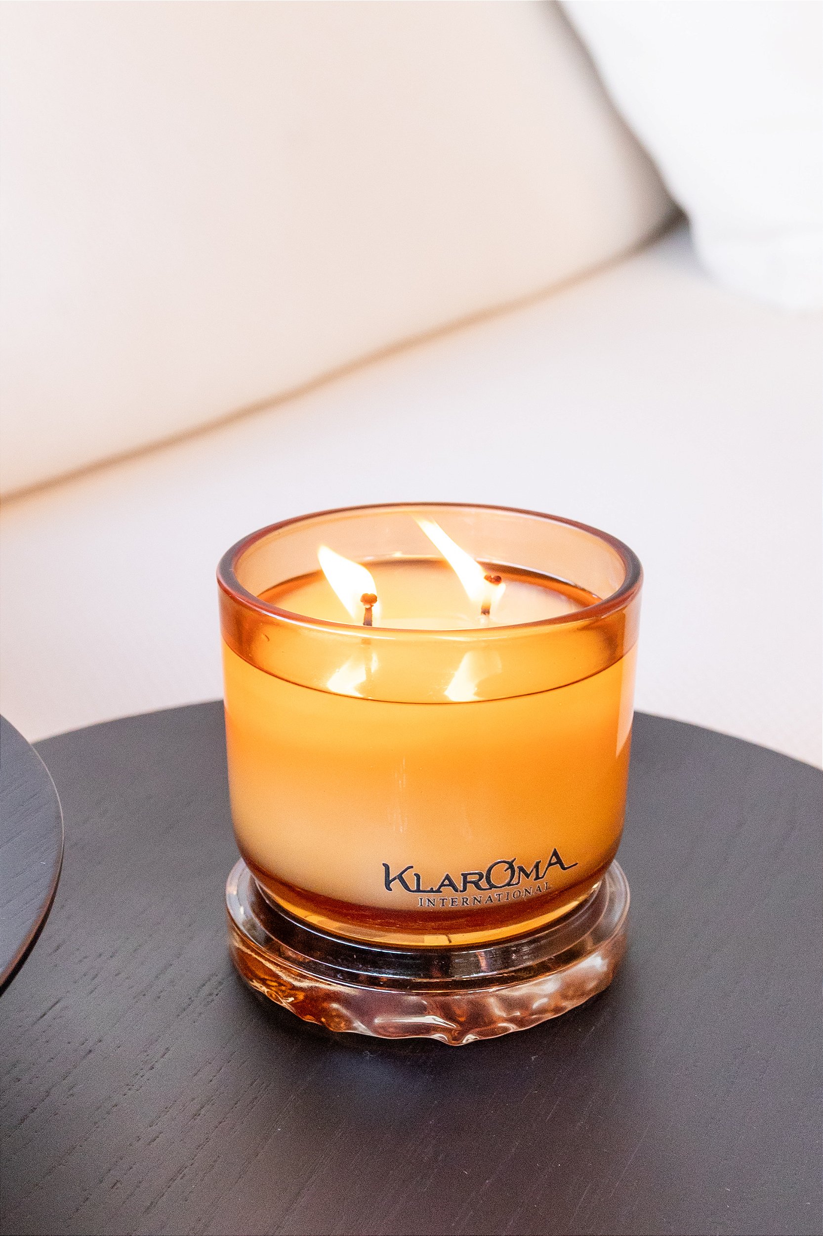 Vela Âmbar Cristal Rosa & Almíscar - 230g - KLAROMA STORE